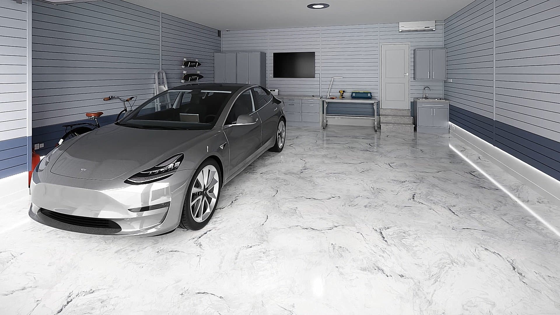 Solid Metallic Epoxy Floor - Gresham Concrete Coatings